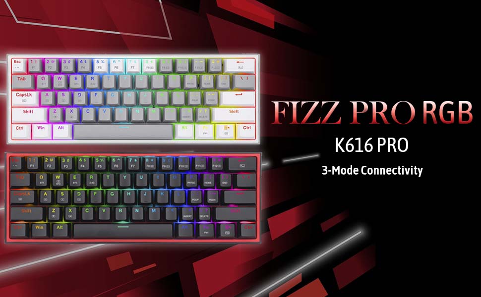 Redragon FIZZ Pro K616 60% Wireless Gaming Keyboard with RGB Launched ...