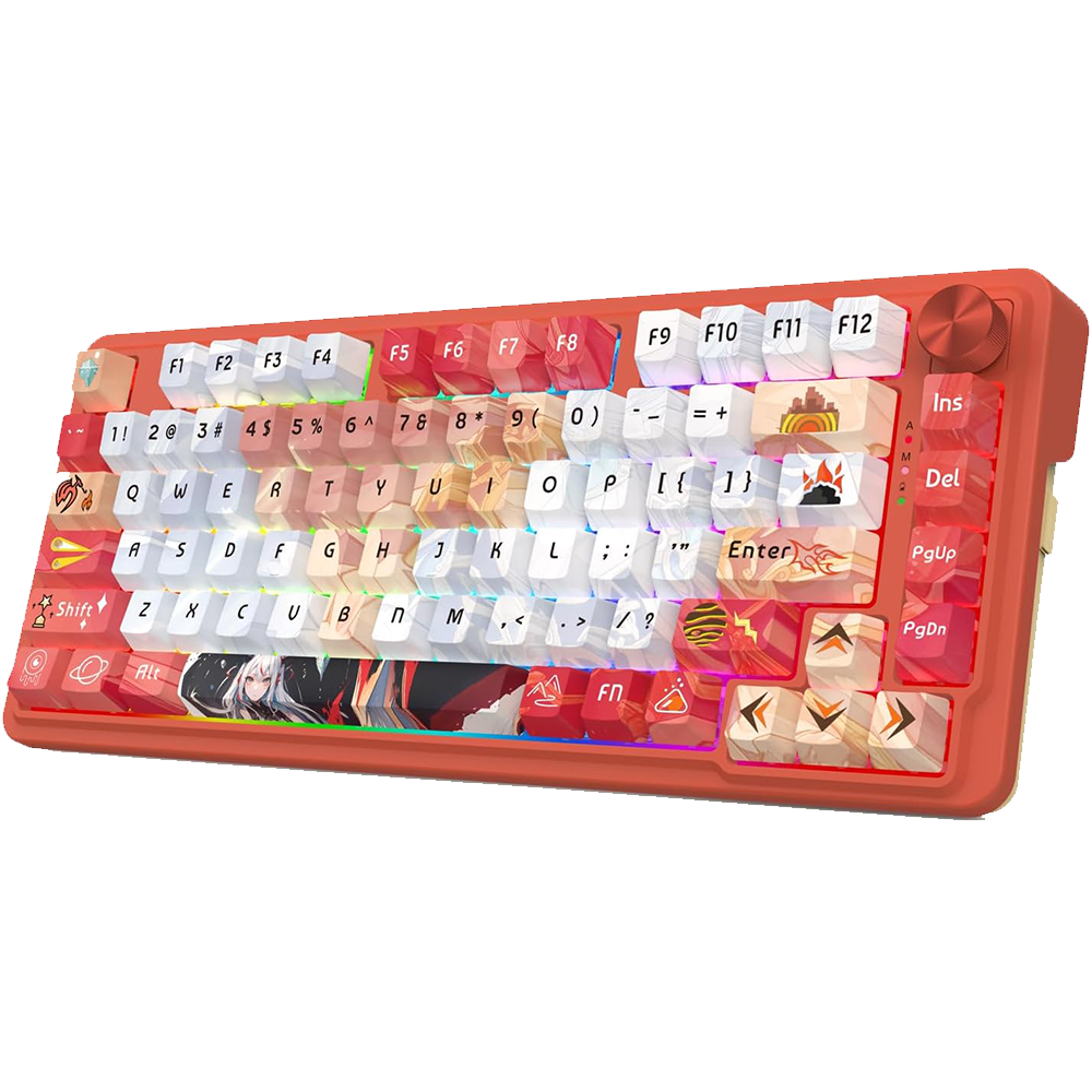 Ucal Pro K673 Pro - 75% Wired+2.4Ghz+BT Mechanical Keyboard Anime Them ...