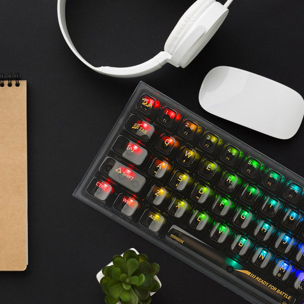 Fizz K617 - 60% Wired Mechanical Keyboard Black Transparent (Transluce ...