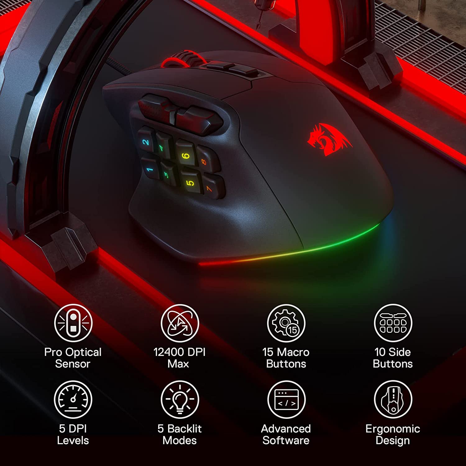 AATROX ‎M811 RGB Wired Mouse – Redragon India