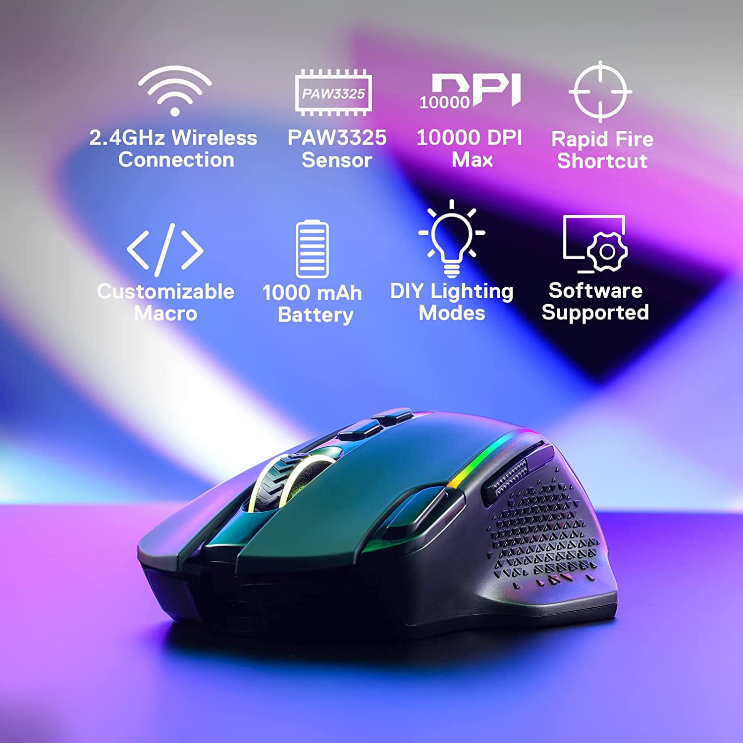 Taipan Pro M810 PRO RGB Wired And Wireless Mouse – Redragon India