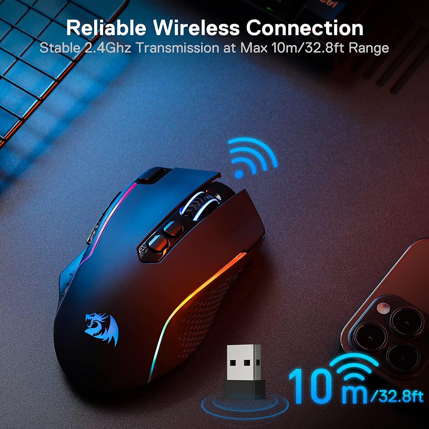 Taipan Pro M810 PRO RGB Wired And Wireless Mouse – Redragon India