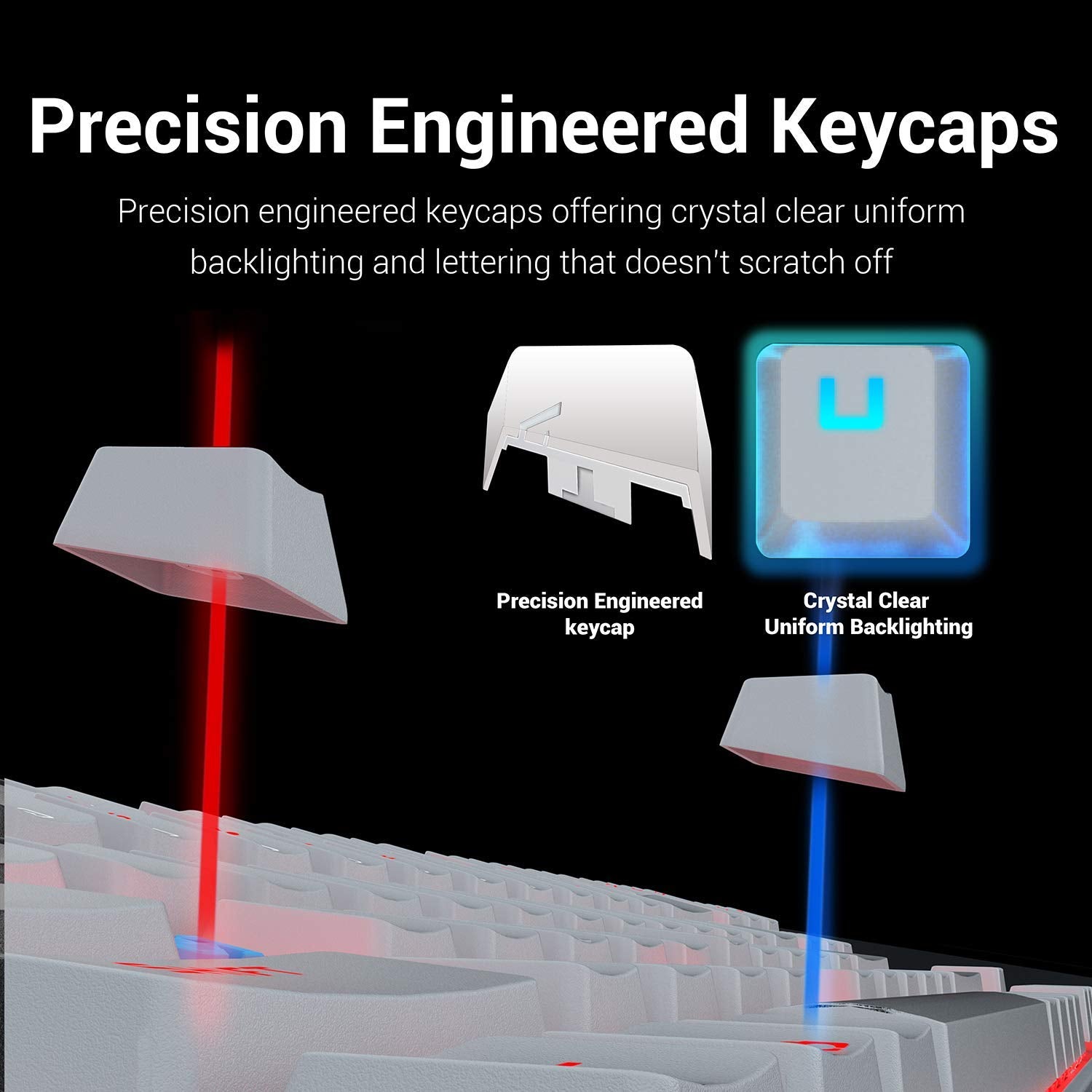 KUMARA K552 - TKL WIRED MECHNICAL KEYBAORD RGB WHITE (Blue Switch ...