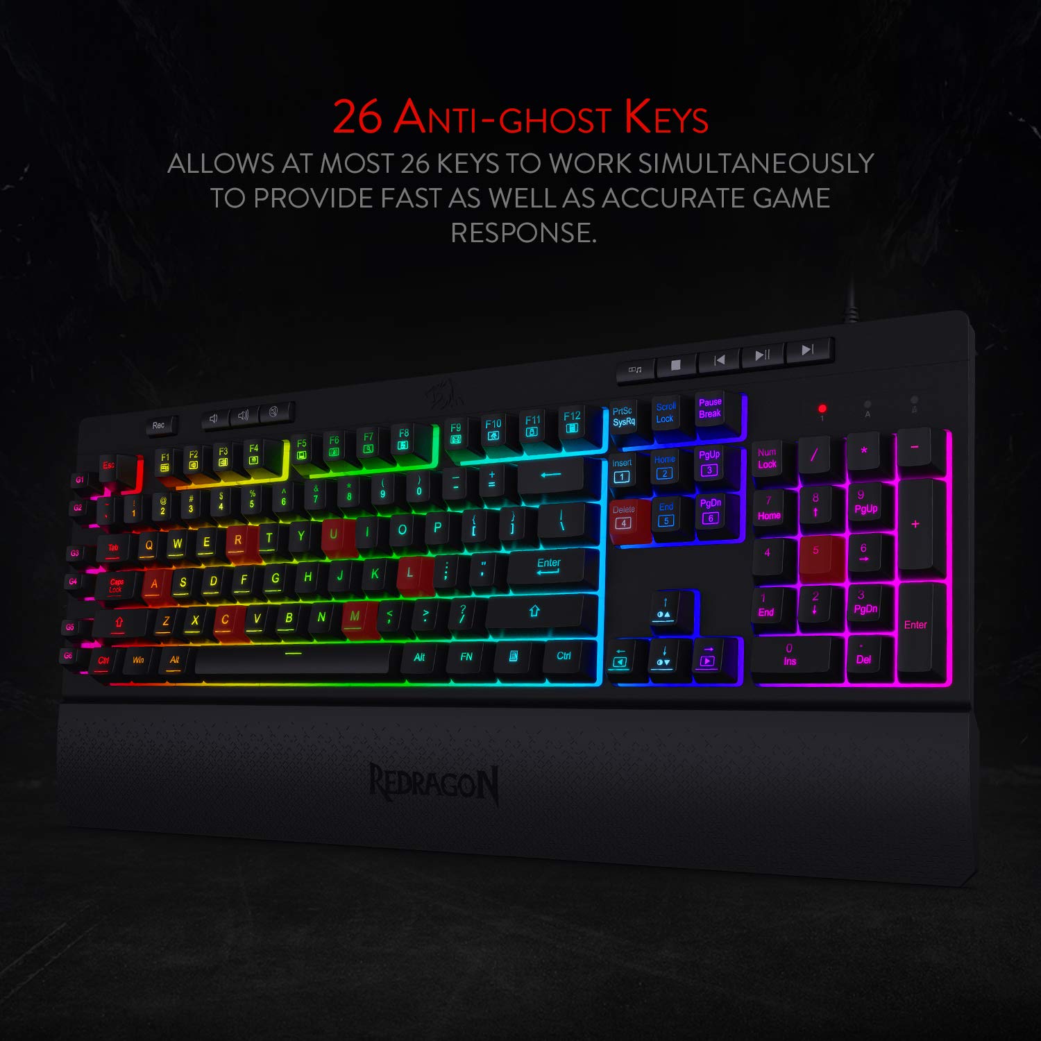 Shiva K512 Membrane Gaming Keyboard- Redragon Gaming Keyboard ...