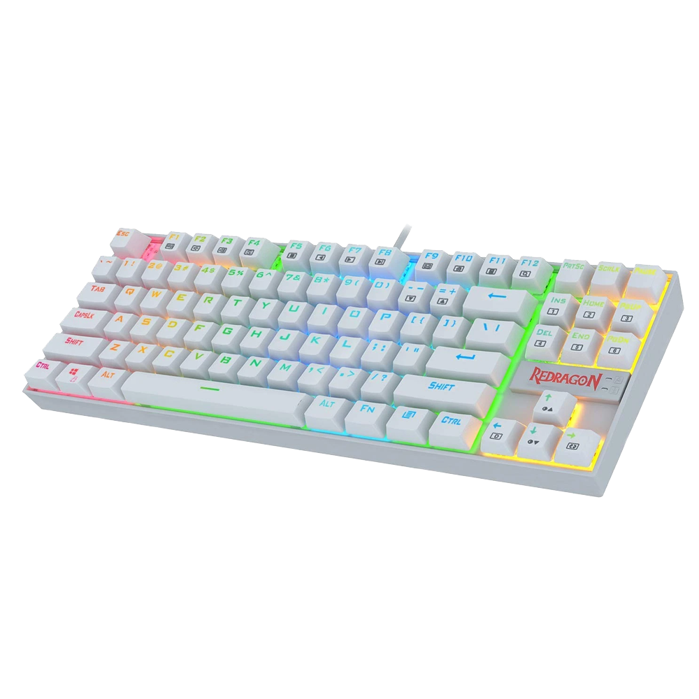 KUMARA K552 - TKL WIRED MECHNICAL KEYBAORD RGB WHITE (Blue Switch ...